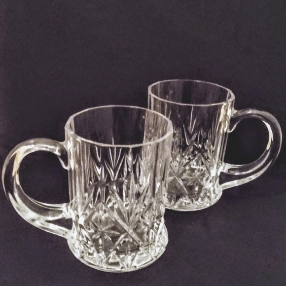 Dining | Lovely Set Of Crystal Coffee Mugs Nwot | Poshmark